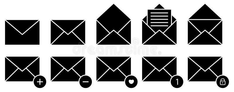 Envelope signs stock vector. Illustration of paper, symbol - 267355401