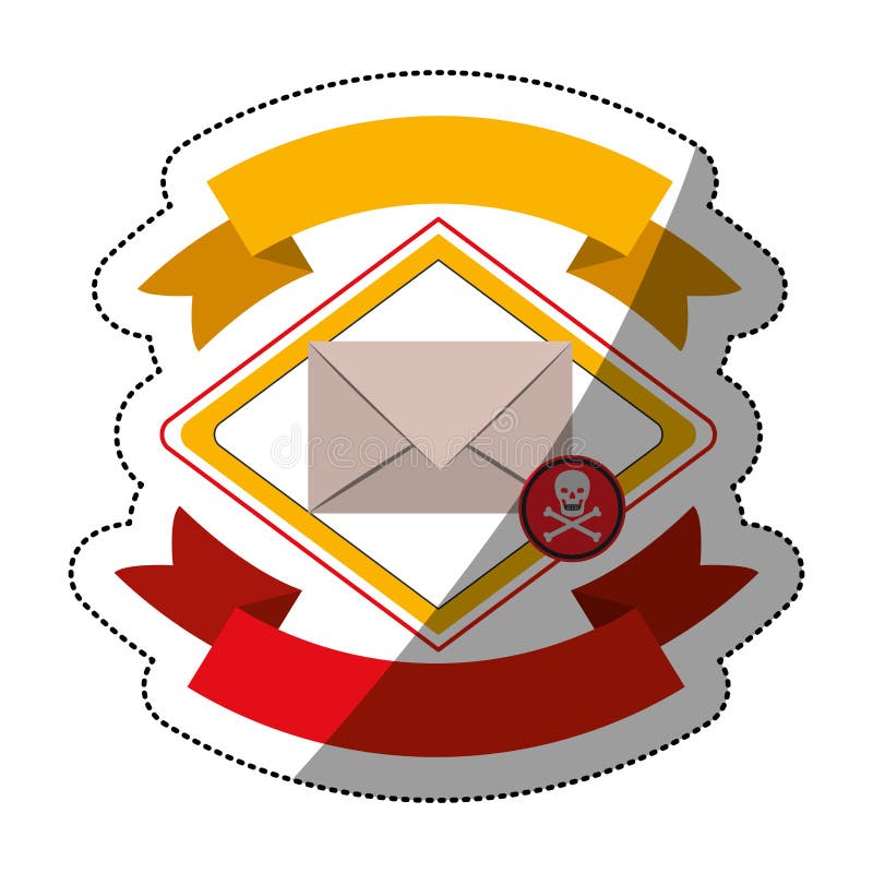 Envelope Skull and Security System Design Stock Illustration ...