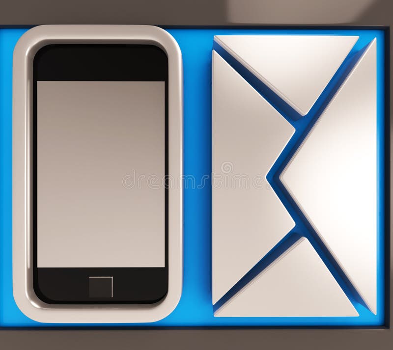 Phone Envelope Shows Telephone and E-mail Correspondence Stock ...