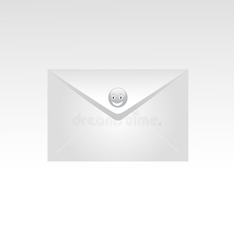 Envelope with smiley stock vector. Illustration of modern - 53818997