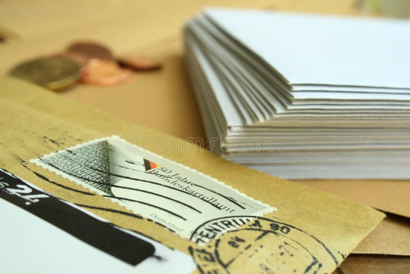 The Envelope with the Stamp and the White Envelope Editorial Image ...