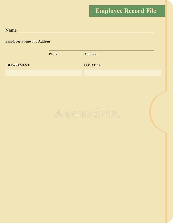 Employee record file stock vector. Illustration of vector - 158987710