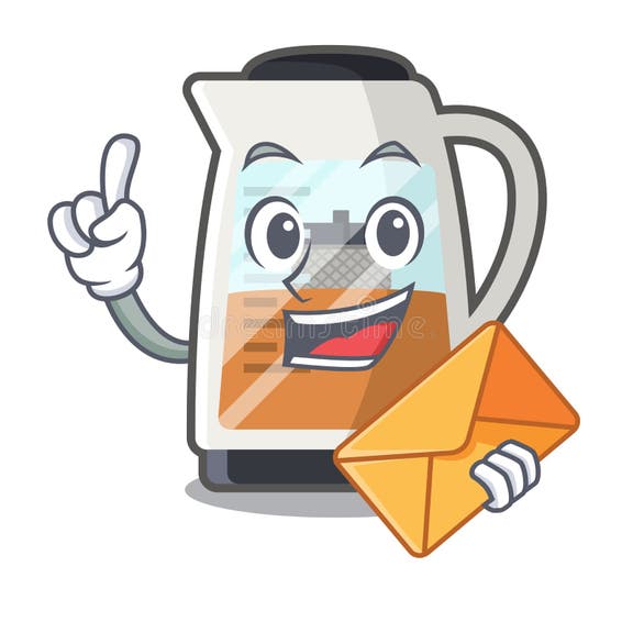 With Envelope Tea Maker in the Cartoon Shape Stock Vector ...