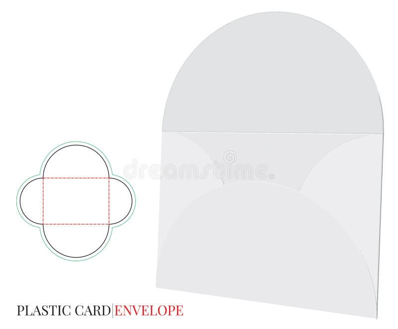 Envelope Template with Die Line, Vector Envelope Design Stock Vector ...