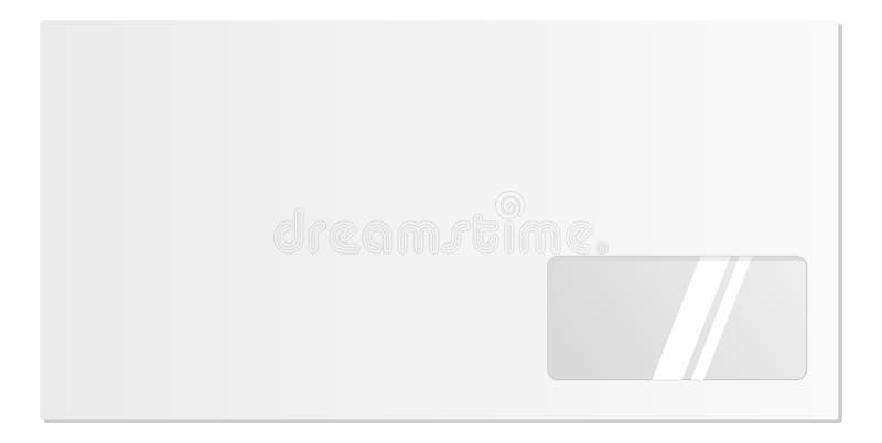 Envelope Template. Realistic Blank Paper with Plastic Window Stock ...