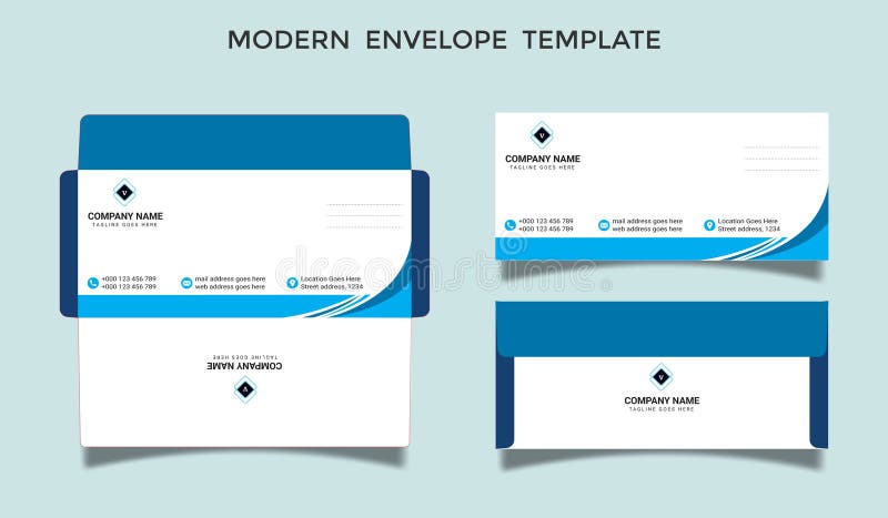 A4 Envelope Templates Design for Corporate Company Stock Vector ...