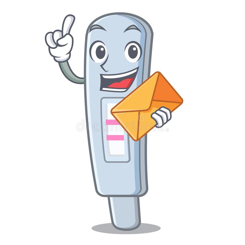 With Envelope Test Pack Isolated in the Cartoon Stock Vector ...