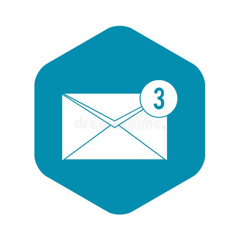 Envelope with Three Messages Icon Stock Vector - Illustration of ...