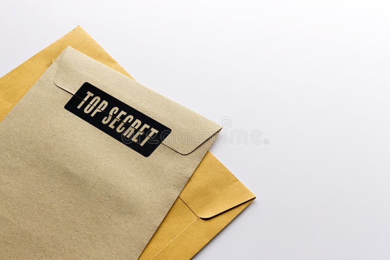 Top secret envelope stock photo. Image of document, brown - 18387240