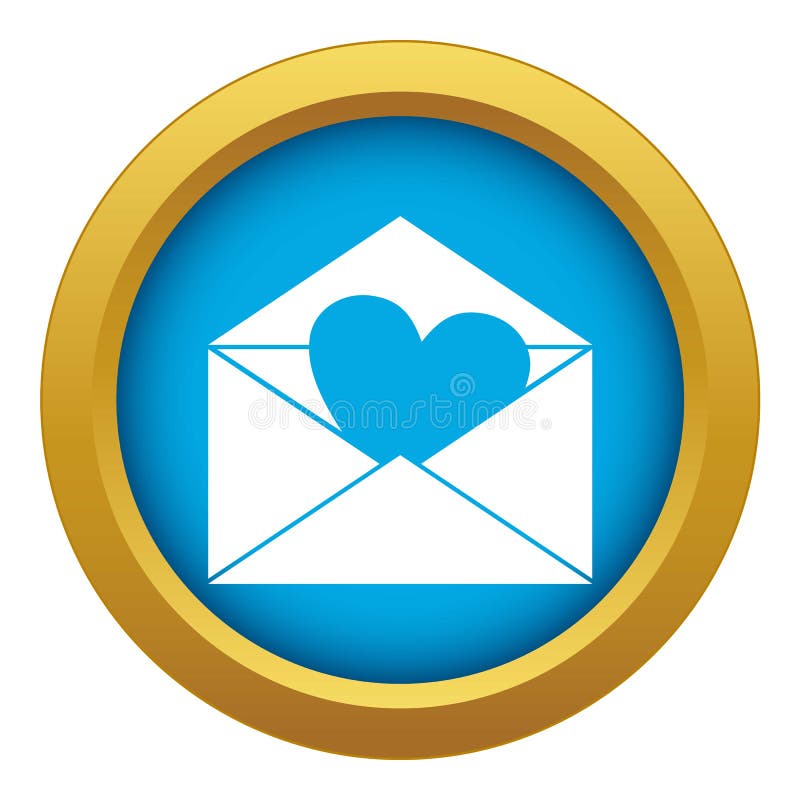 Envelope with Valentine Heart Icon Blue Vector Isolated Stock Vector ... Envelope with Valentine Heart Icon Blue Vector Isolated Stock Vector ...