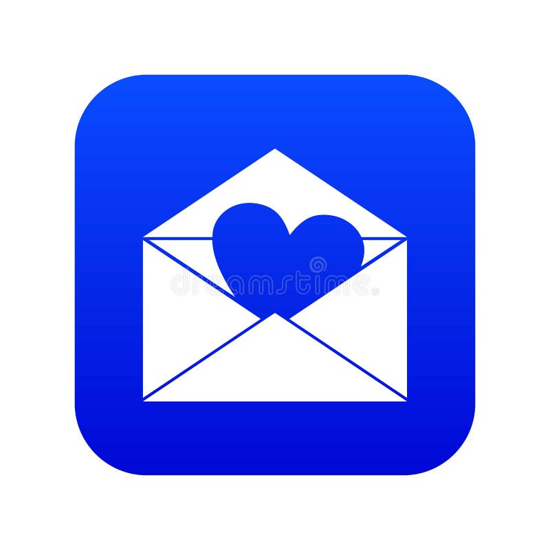 Heart Envelope Icon, Outline Style Stock Vector - Illustration of ...