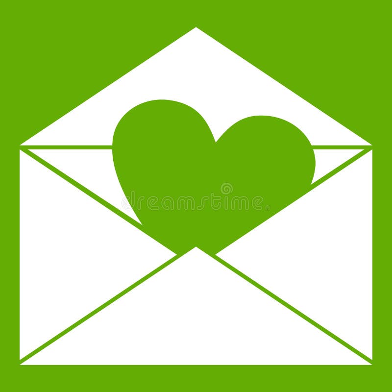 Envelope with Valentine Heart Icon Digital Red Stock Vector ...