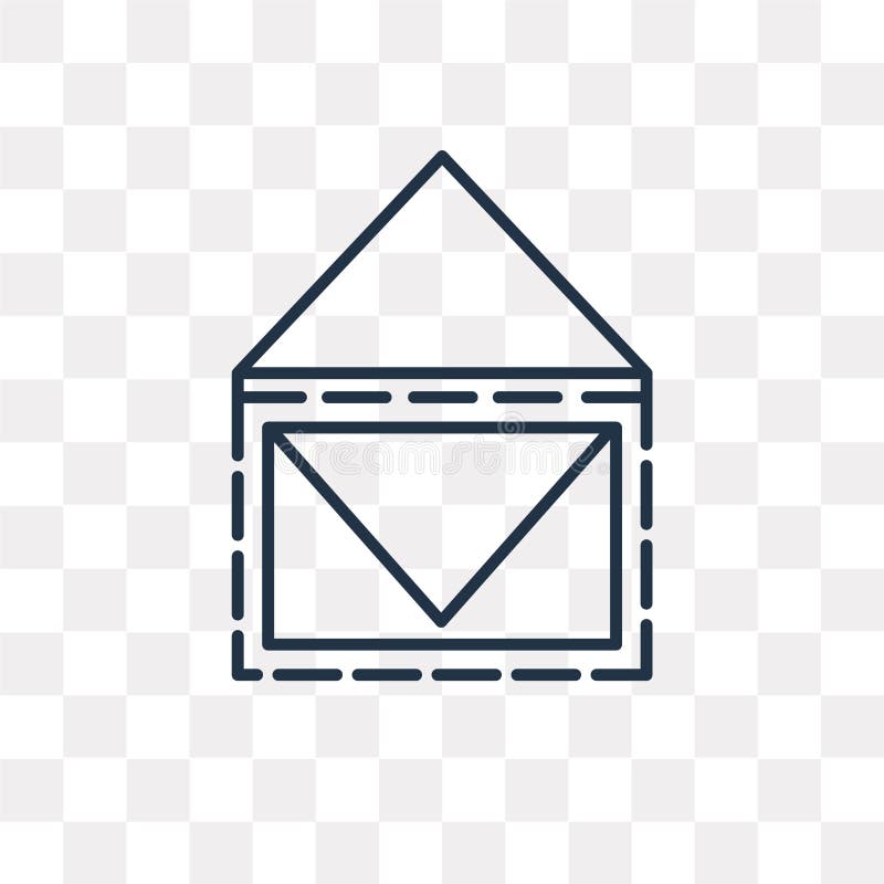 Envelope Vector Icon Isolated on Transparent Background, Envelop Stock ...