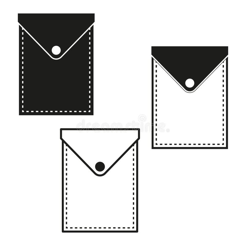 Envelope Vector Icon. Simple Mail Symbol. Black and White Envelope ...