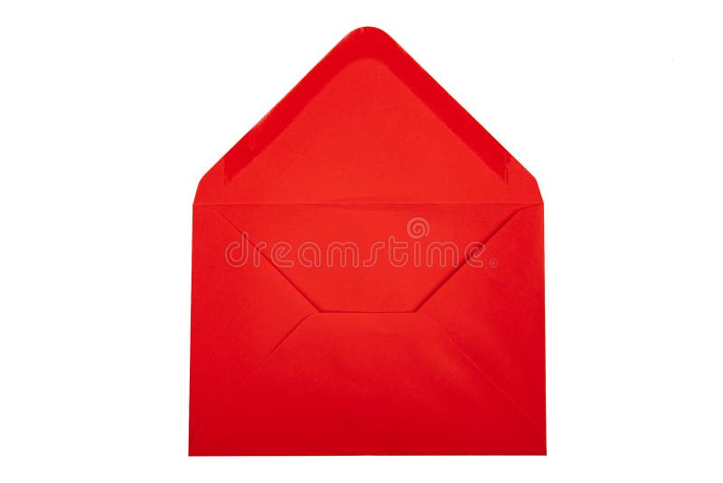 Envelope vermelho aberto foto de stock. Imagem de papel - 262871742