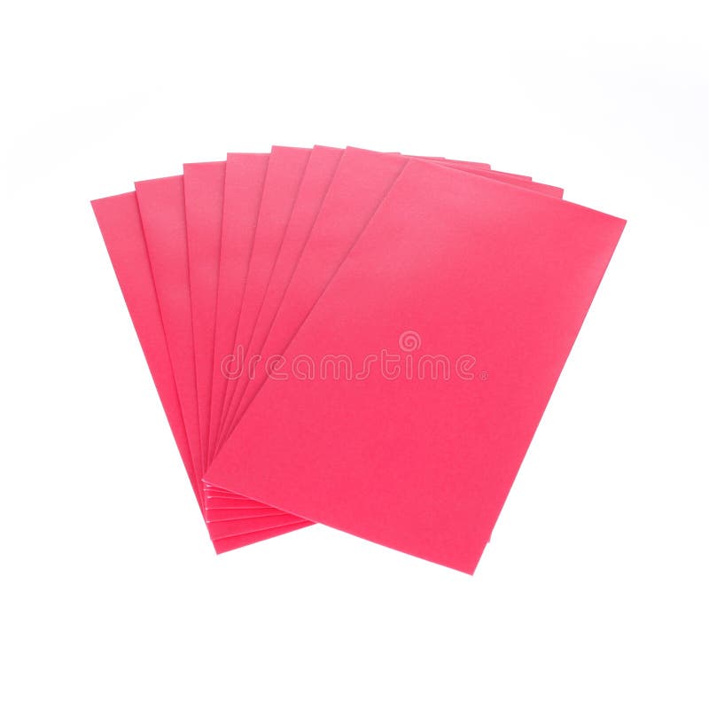 Envelope Vermelho Isolado No Fundo Branco Para O Presente Imagem de ...