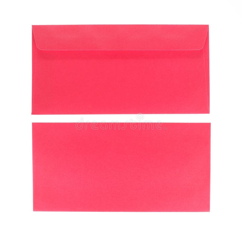 Envelope Vermelho Isolado No Fundo Branco Para O Presente Imagem de ...