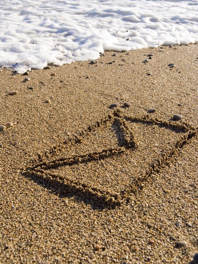 The Word Hope Written in the Sand Stock Photo - Image of ocean, texture ...