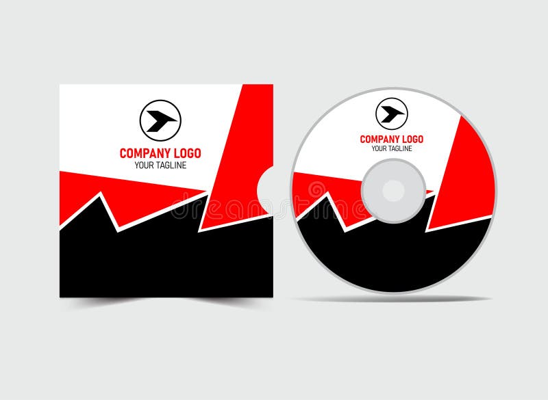 CD Cover Case Template Black and Red Design Creative Modern Album Cover ...