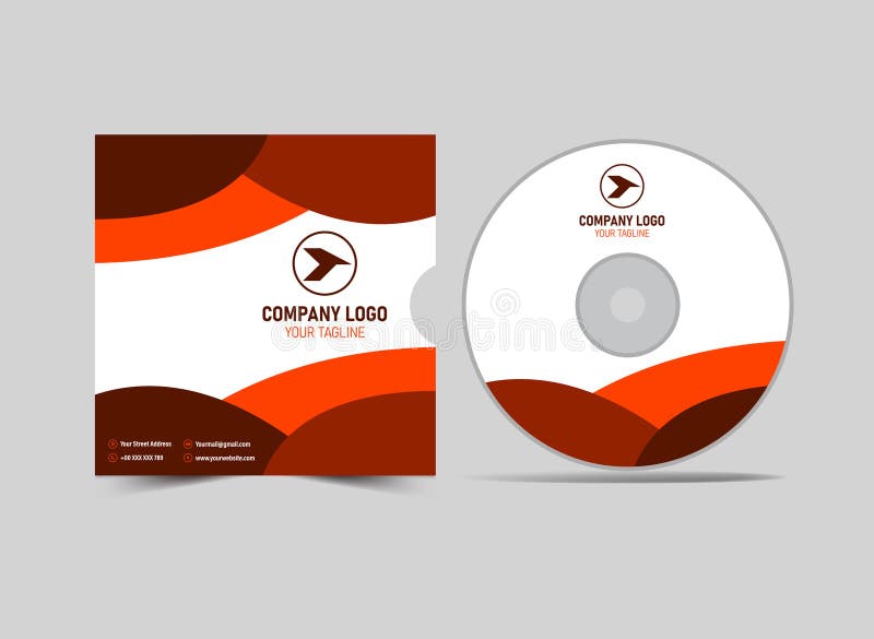 CD Cover Case Template Brown Design Creative Modern Album Cover Stock Vector - Illustration of ...