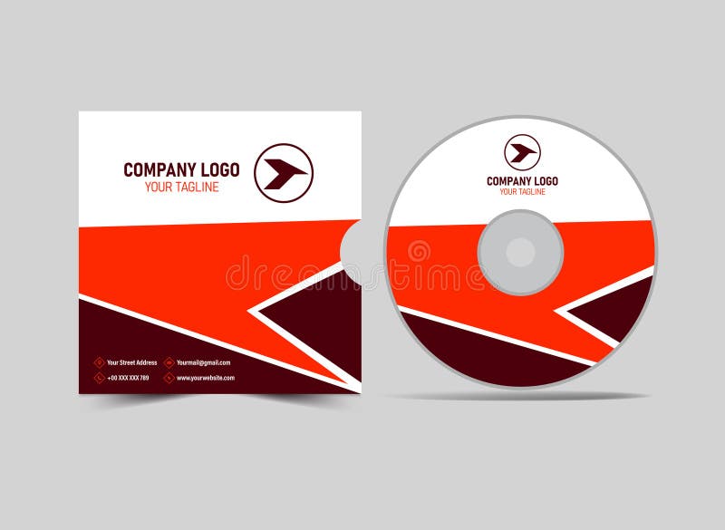 CD Cover Case Design Template Orange Creative Modern Album Cover Stock ...