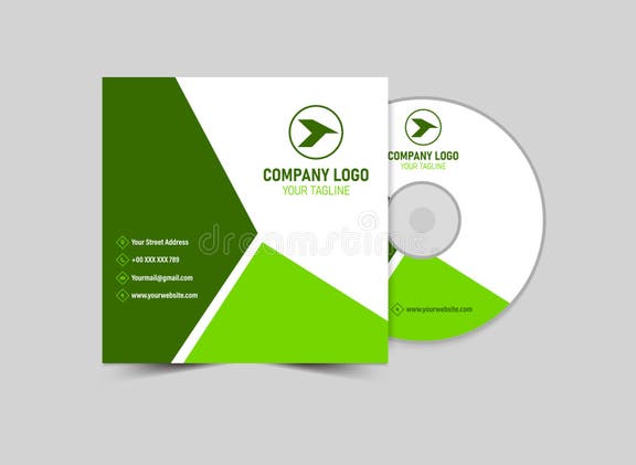 CD Cover Case Design Template Green Creative Modern Album Cover Stock ...