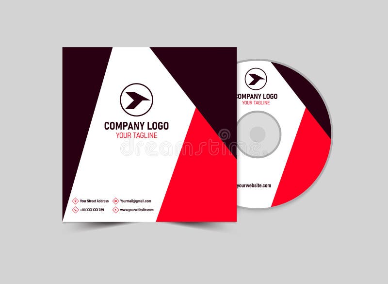 CD Cover Case Template Design Pink Creative Modern Album Cover Stock ...