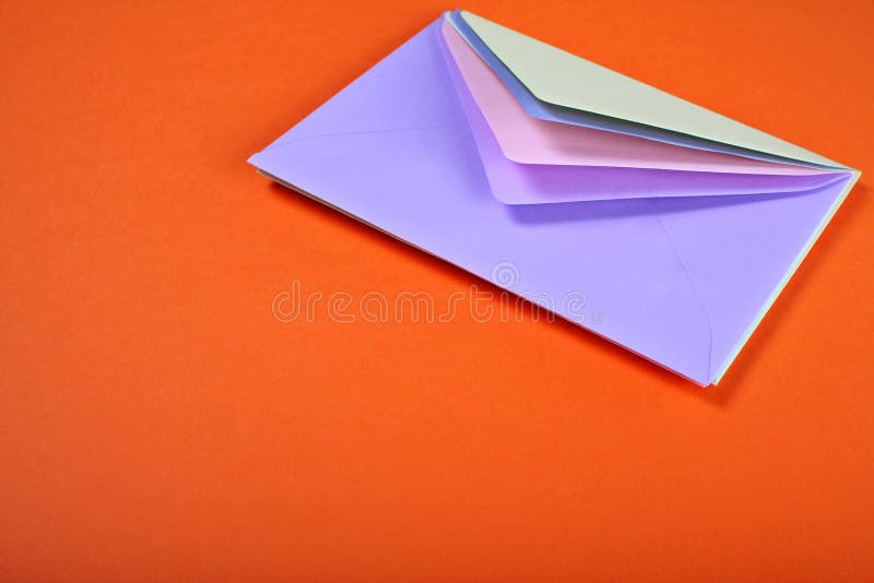 Purple envelope stock photo. Image of post, romantic, communication ...