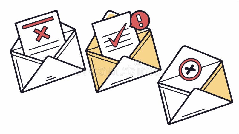Envelopes with Check Marks, Email Marketing, Inbox, Message ...