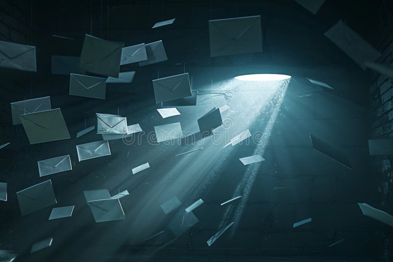 Envelopes Falling into a Dark Abyss Light Shining from Below a ...
