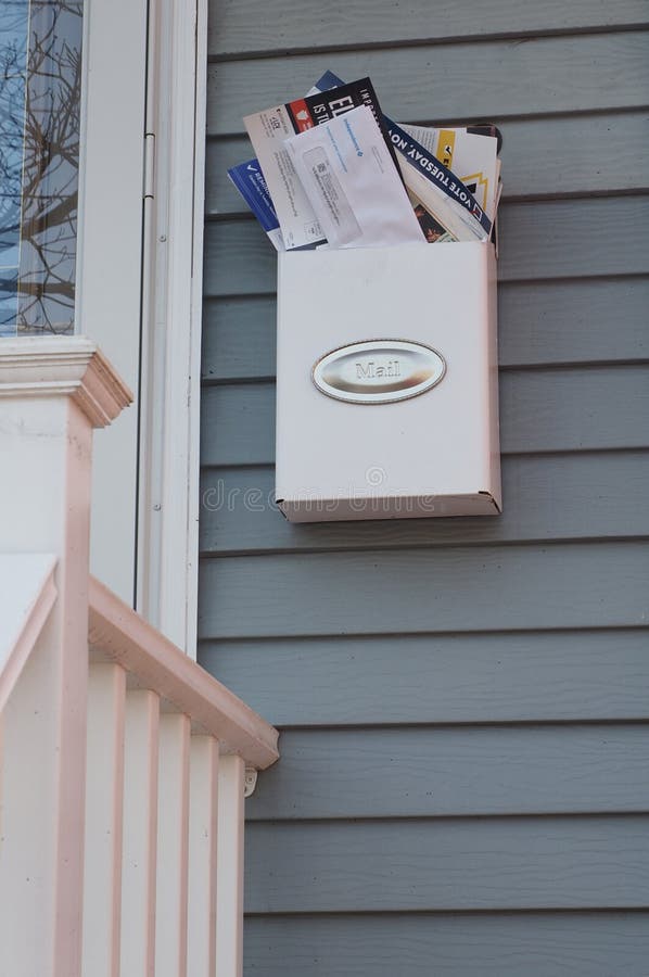 The Envelopes Have Been Stuffed in To the Mail Box. Stock Photo - Image ...