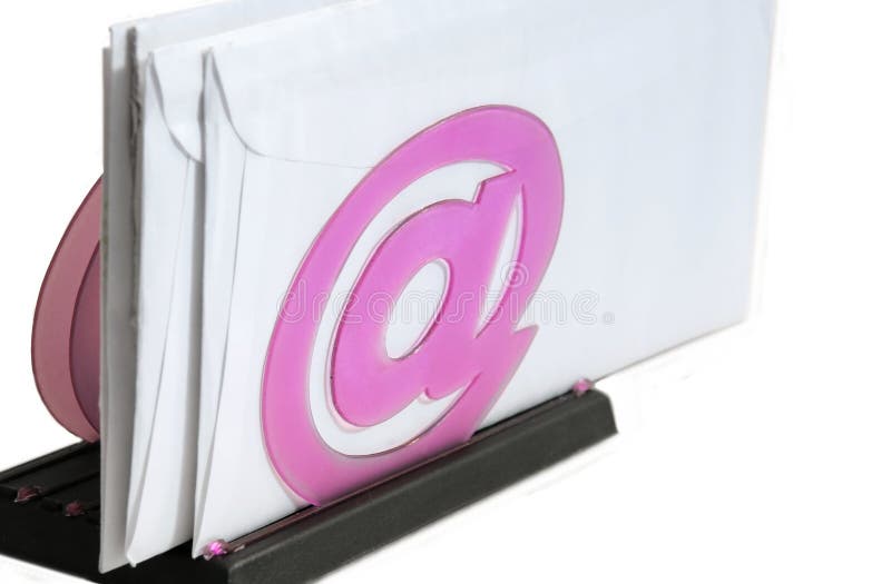 Envelopes on holder stock image. Image of paper, global - 8691413
