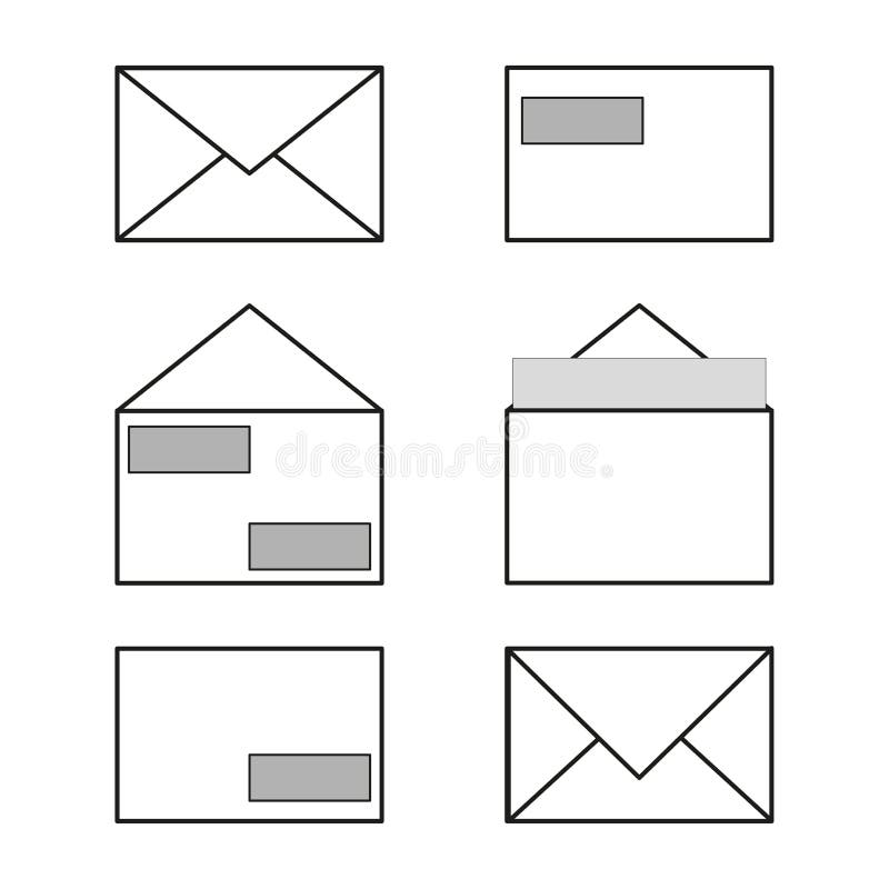 Envelopes Icons Set. Email Icon. Vector Illustration. Stock Image Stock ...