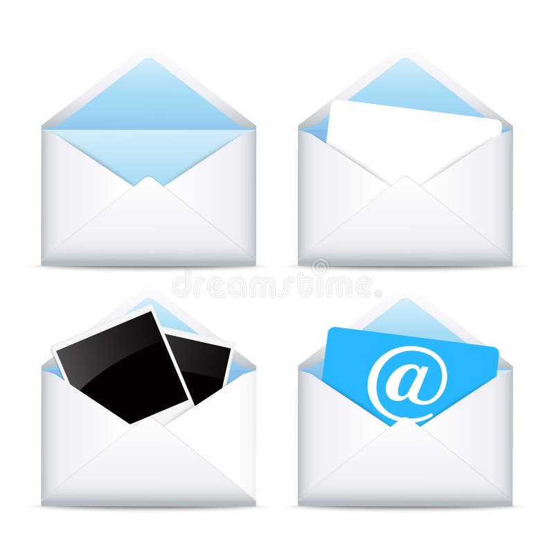 Envelopes icons set. stock illustration. Illustration of concept - 30652799