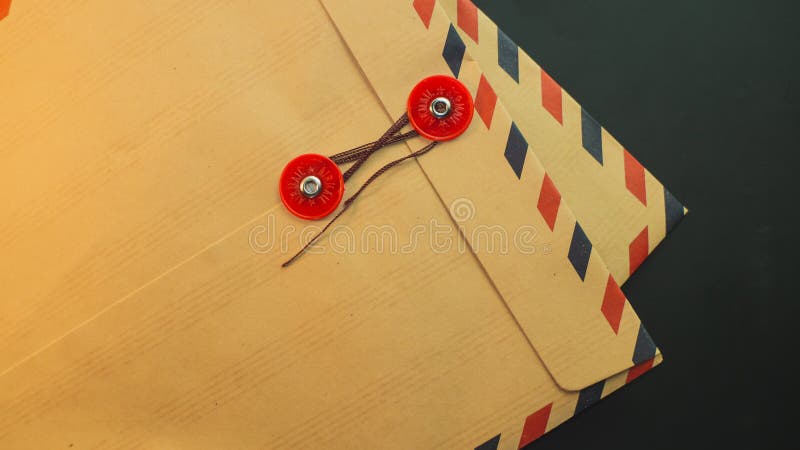 Envelopes of Job Application Documents and Red Ballpoint Plates Stock ...