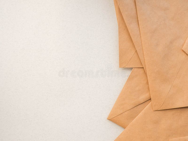 Envelopes Kraft Lie Down Backdrop Background Copy Space Stock Photos ...