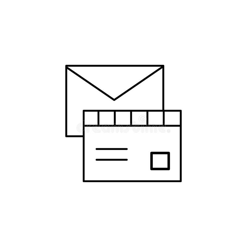 Two Envelopes, Message Icon. Simple Line, Outline Vector of Information ...