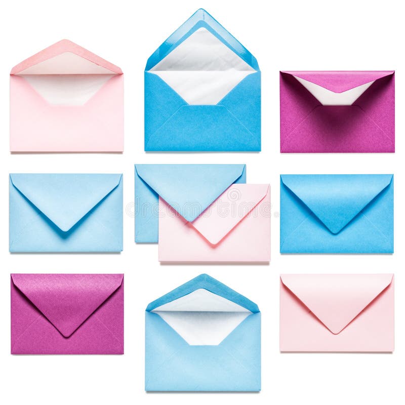 Envelopes stock image. Image of blue, envelope, purple - 41298301