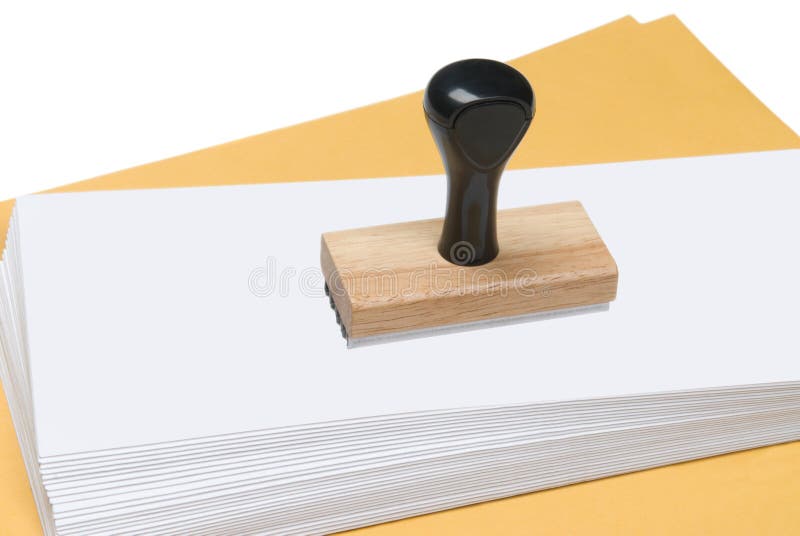Envelopes and rubber stamp stock photo. Image of horizontal - 8617246