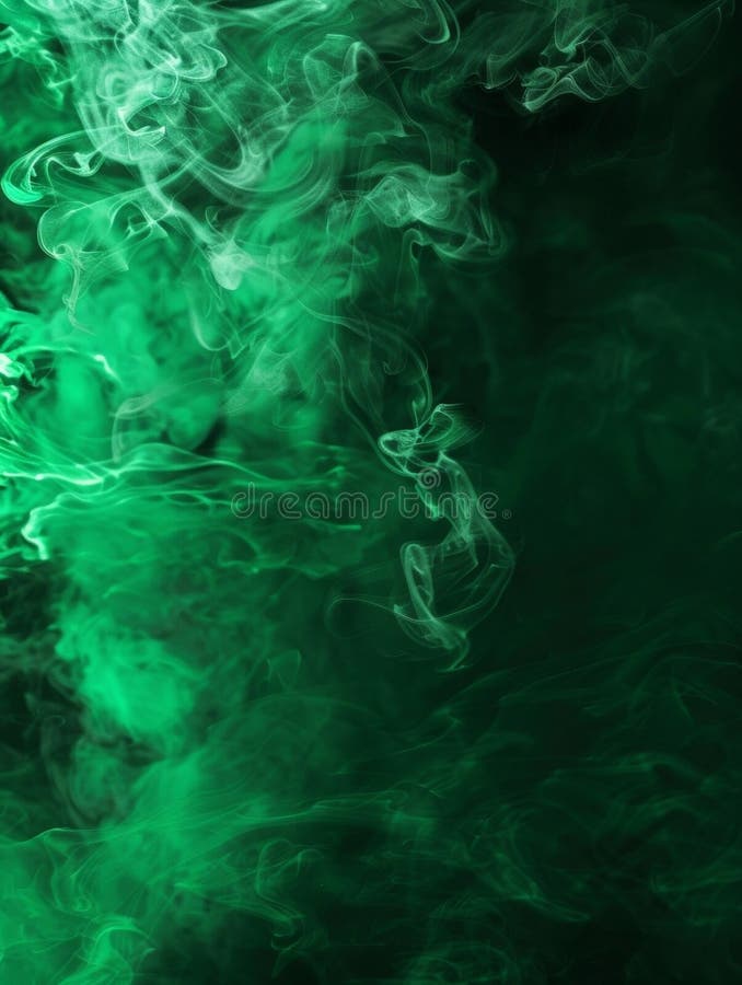 An Enveloping Plume of Shimmering, Emerald-hued Smoke Fills the Frame ...