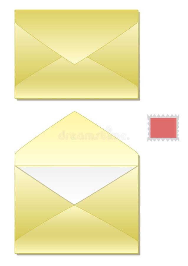 Envelop Met Rode Wasverbinding Stock Illustratie - Illustration of rood ...