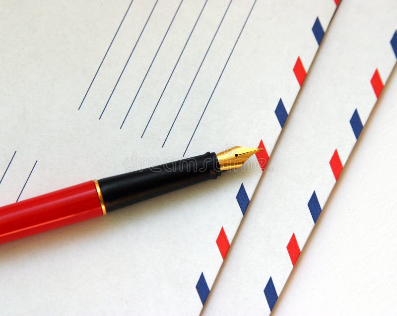 Rode pen met tekens stock illustratie. Illustration of controlelijst ...