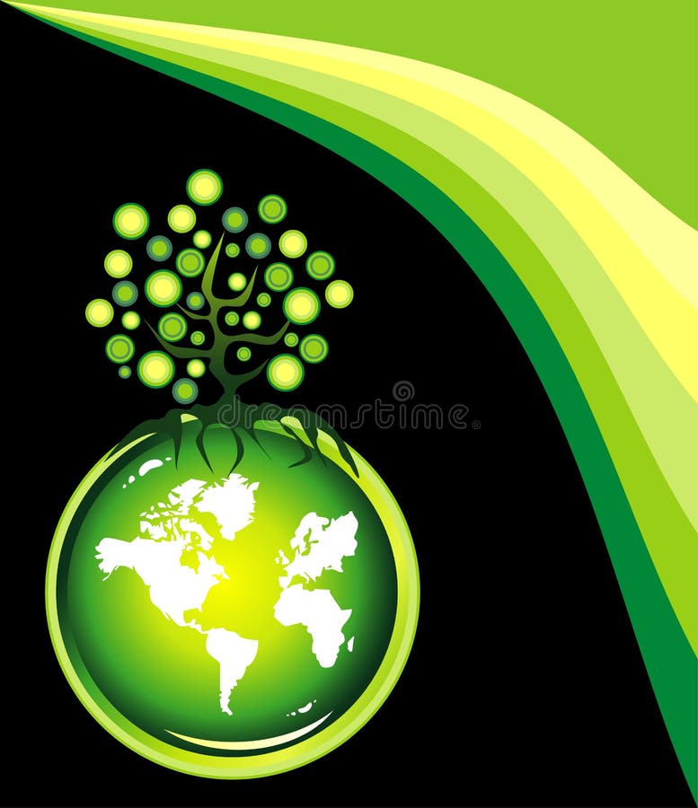 Environment and Eco Background for Green Flyers Stock Vector ...