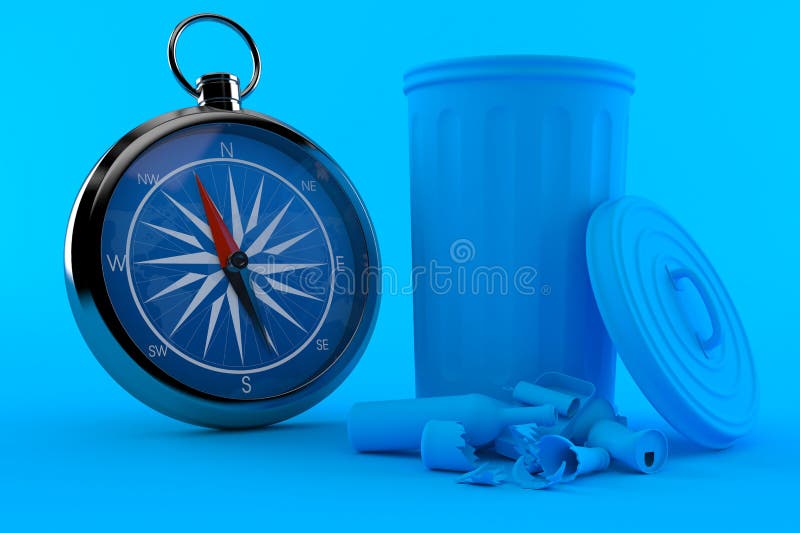 Environment Background with Compass Stock Illustration - Illustration ...