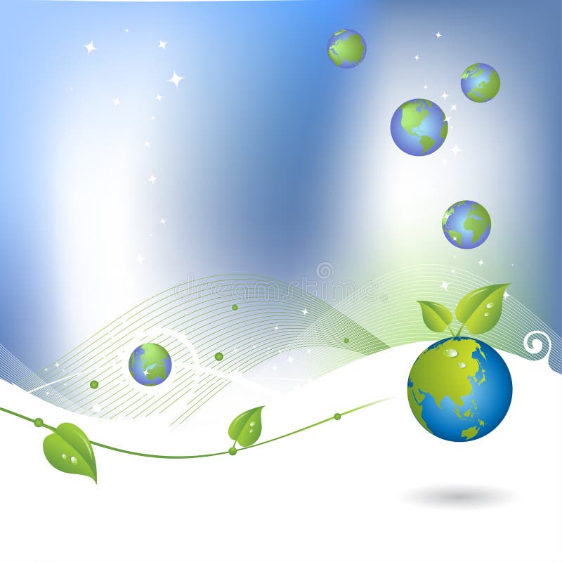 Environment Background with Globe Icon Stock Vector - Illustration of ...