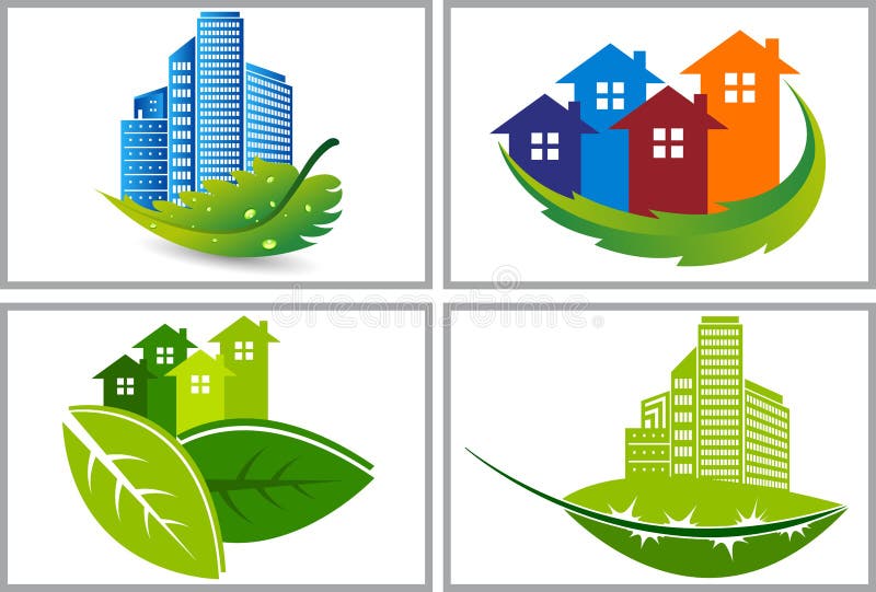 Environment building logos stock vector. Illustration of ecology - 73584561
