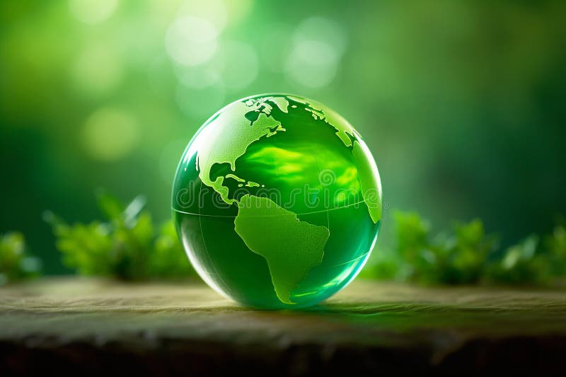 Importance Green Globe Environmental Concept Sustainable Ecosystem ...