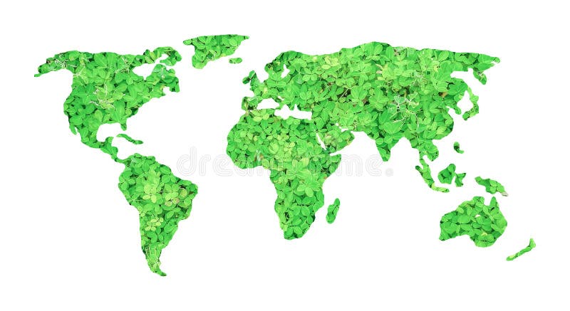 Environment Concept World Map Illustration Stock Illustration ...