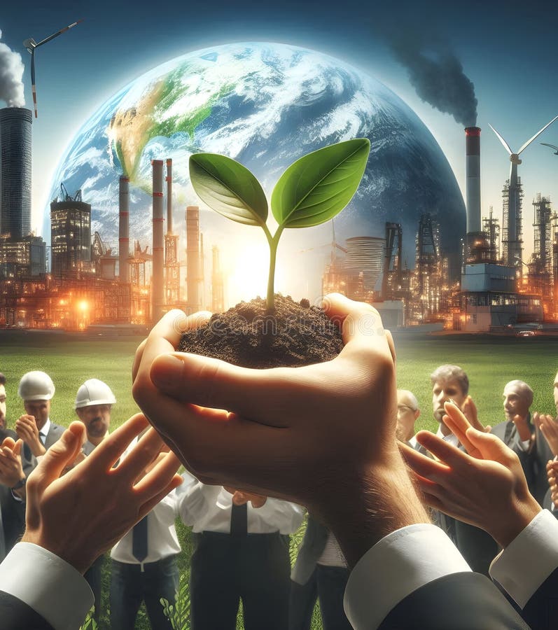 Unity of Business People and Community Together Protecting Small Sprout ...