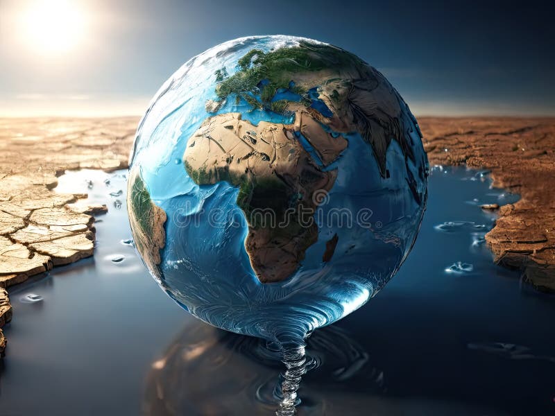 Environment Day, Earth Day, World Water Day Concept. Saving Water Stock ...